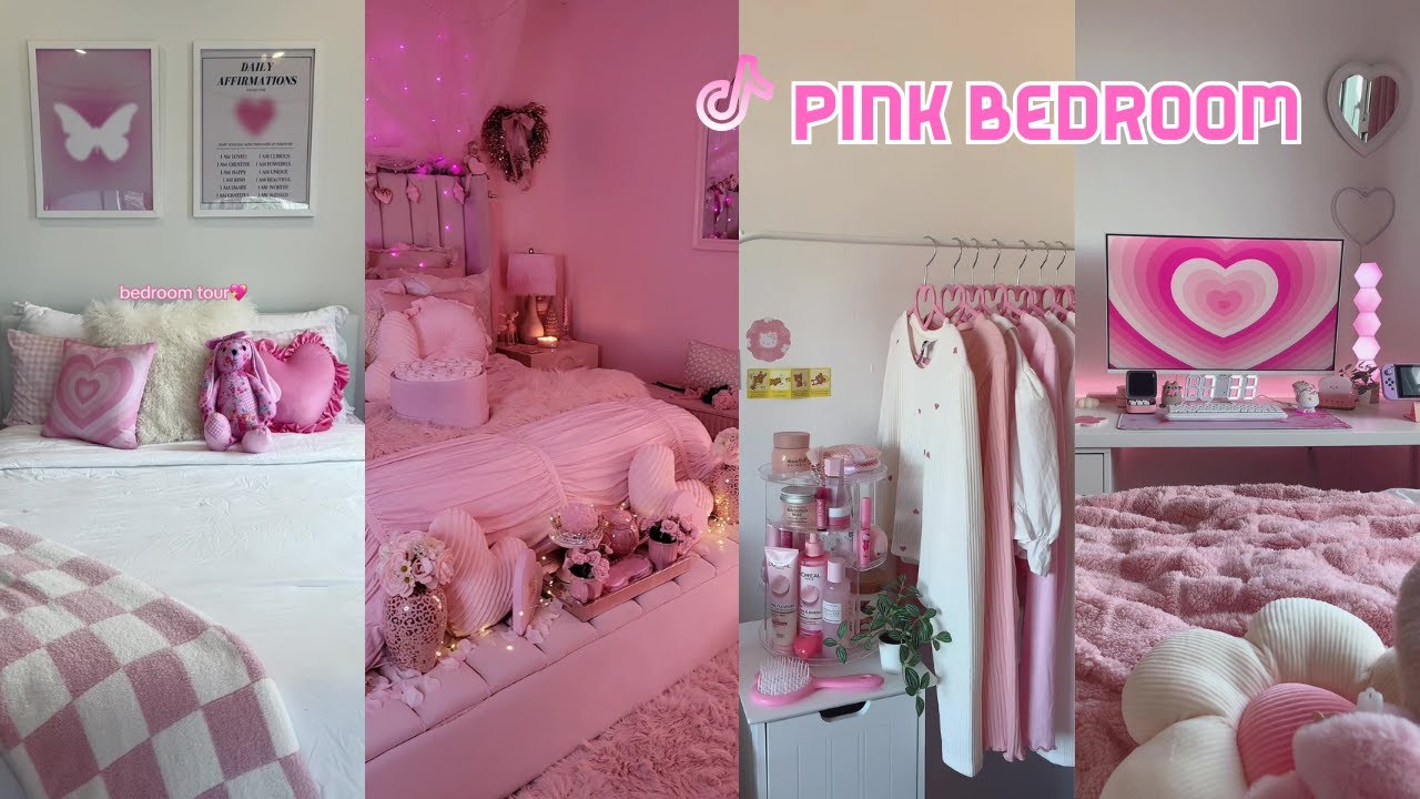Pink aesthetic room tour || INSPO || Tiktok compilation🌷 - YouTube
