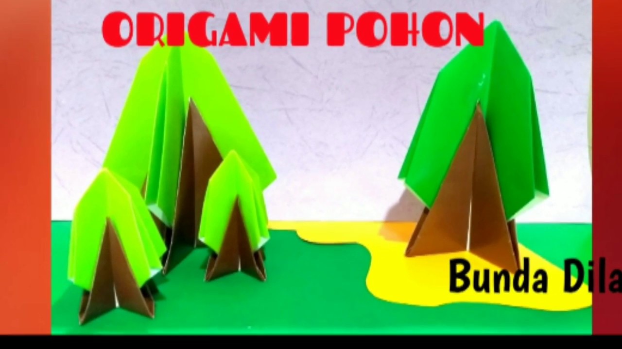 ORIGAMI POHON 3 dimensi - YouTube