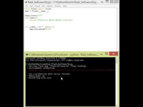 Make a python web server in less than one minute - YouTube