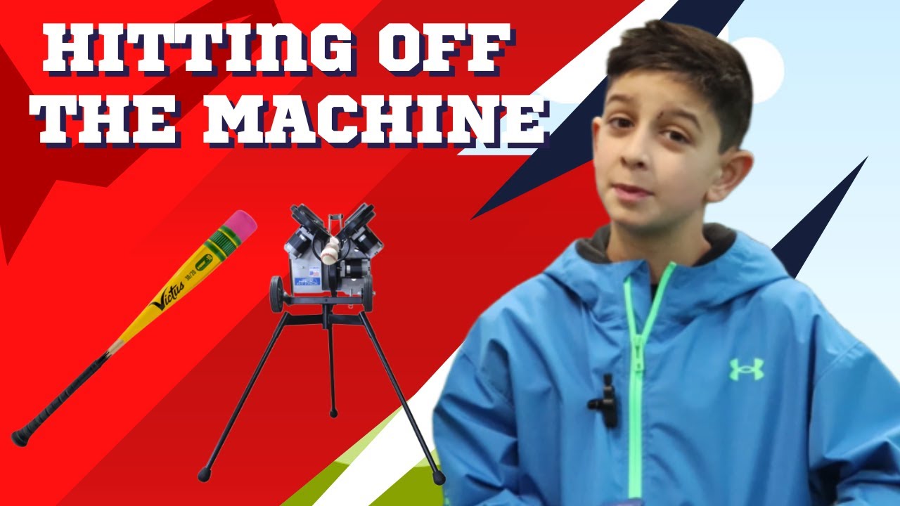 Hitting Off the Pitching Machine - YouTube