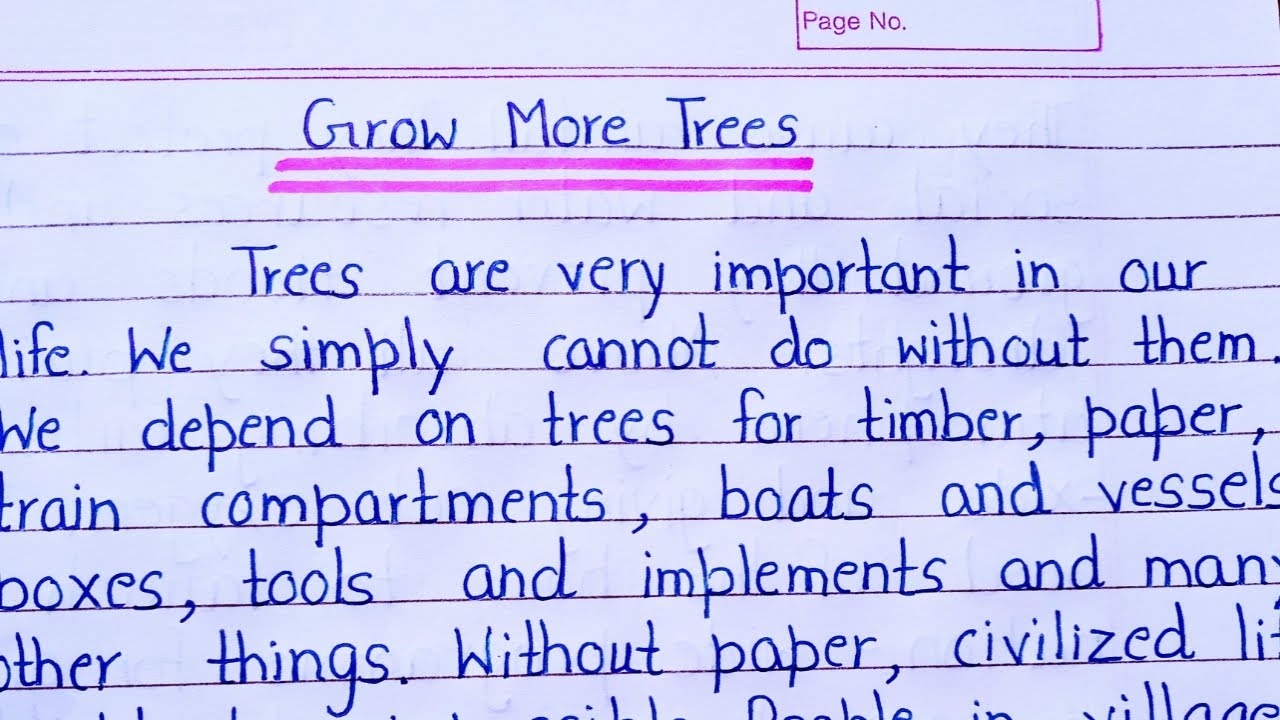 Importance Of Trees Essay In English At Shannon Cooper Blog