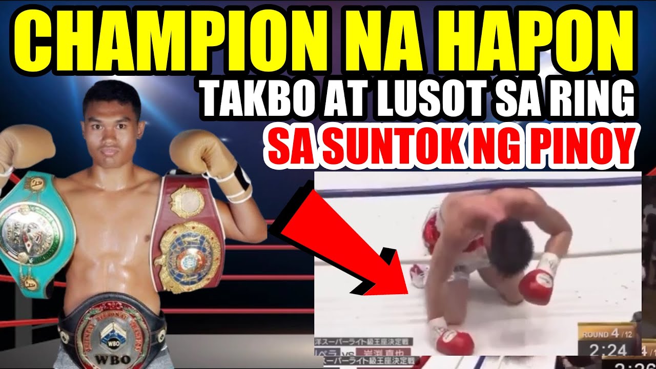 JAPANESE CHAMPION TUMAKBO GUMULONG LUSOT SA RING | NG TINAMAN NG PINOY ...
