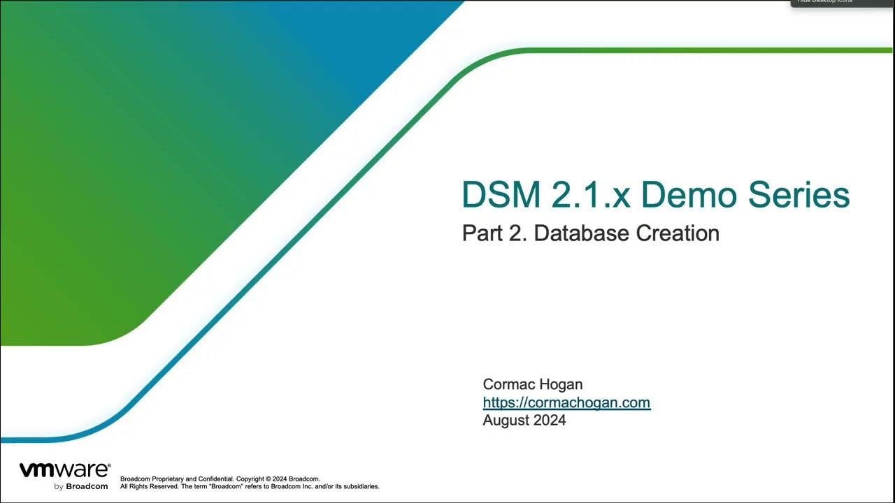 VMware (VCF) Data Services Manager Database Creation - YouTube