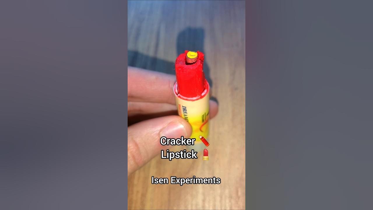 Lipstick Cracker Prank #experiment #firecrackers #fireworks #crackers #lifehack - YouTube
