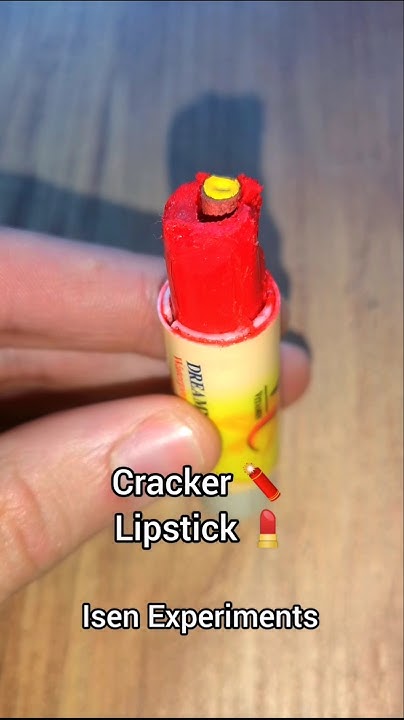 Lipstick Cracker Prank #experiment #firecrackers #fireworks #crackers #lifehack - YouTube