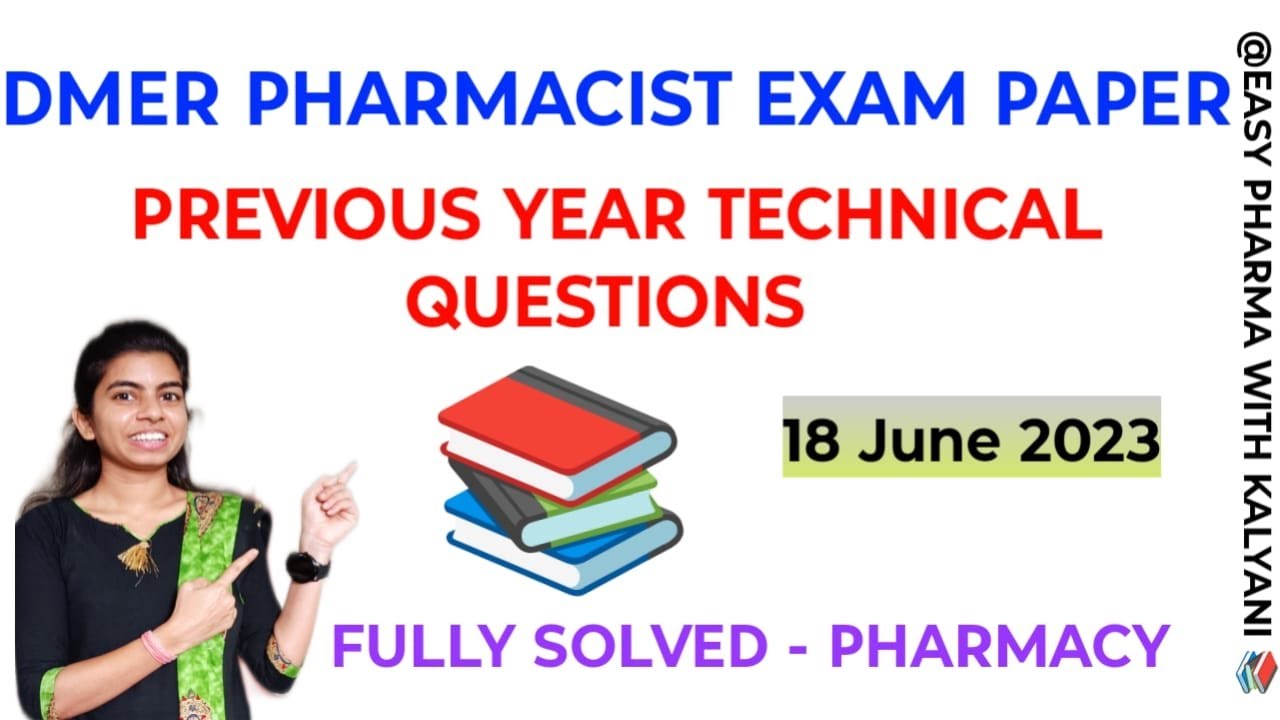 PREVIOUS YEAR QUESTIONS FOR DMER PHARMACIST EXAM 2023 - YouTube
