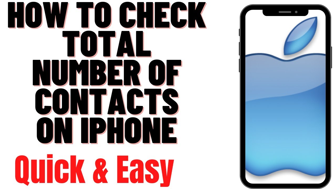 HOW TO CHECK TOTAL NUMBER OF CONTACTS ON IPHONE 2024 - YouTube