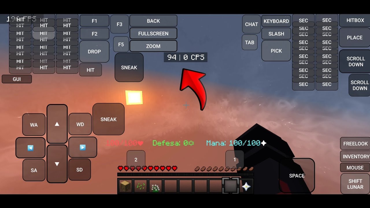90 CPS com os melhores botões para PojavLauncher (Keyboard + instalação ...