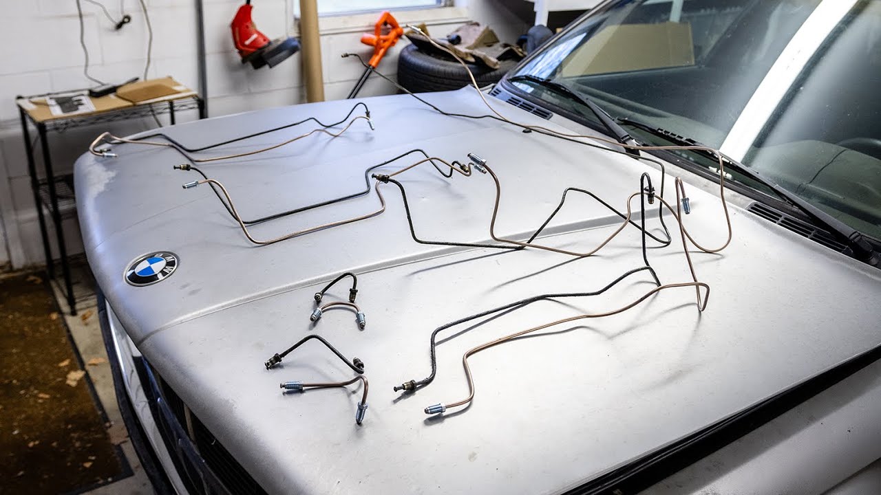 Complete Brake Hard Line Replacement on the E30 - YouTube