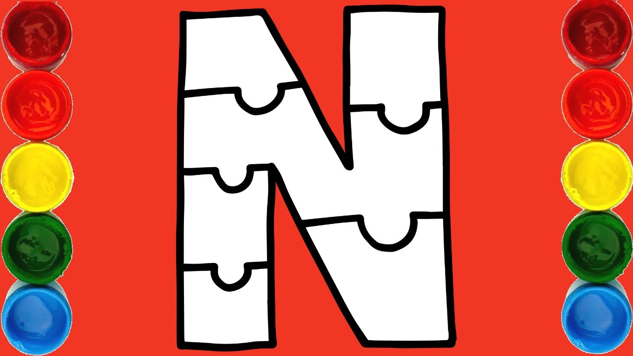 Learn "N" Drawing and Coloring for Kids & Toddlers | Lets Draw "N ...