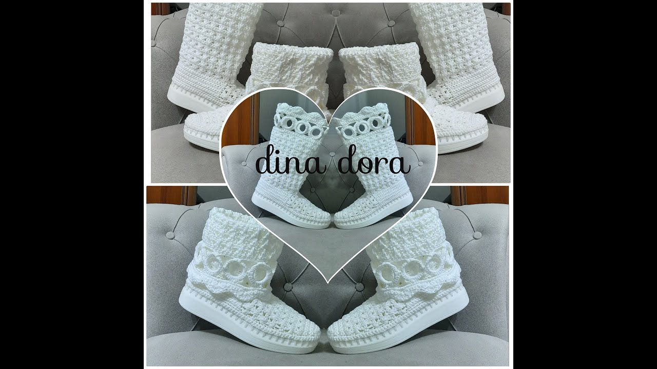 Cizme crosetate Maria partea 2 - YouTube