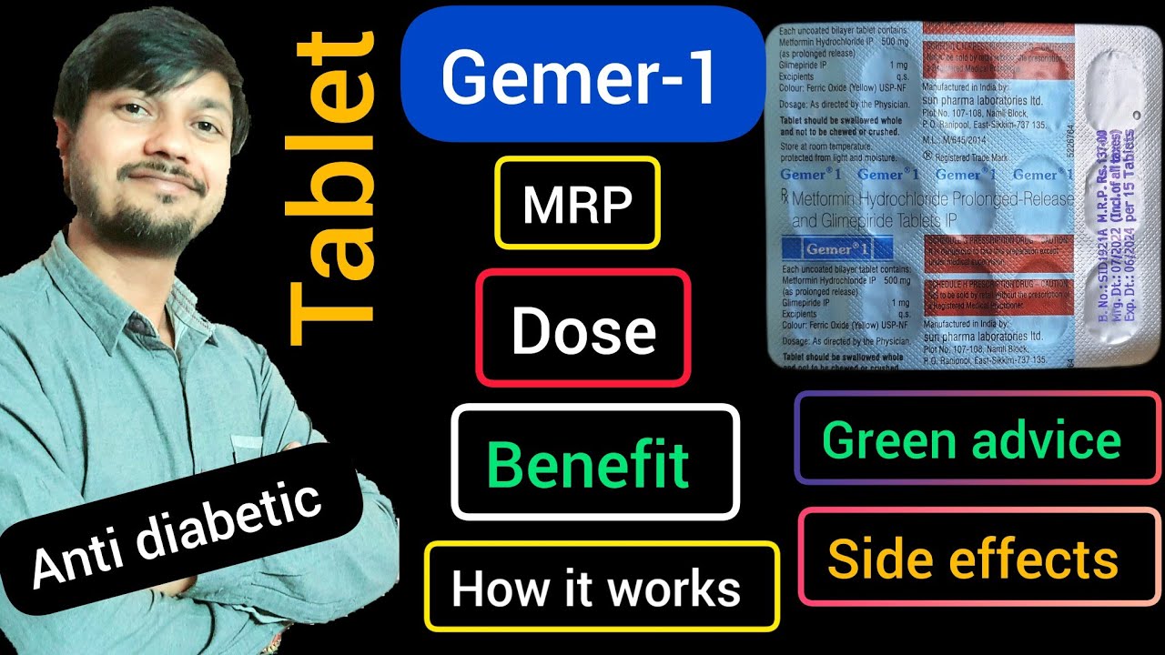 Gemer - 1 | Tablet | Benefit | Side effects | MRP | Precautions ...