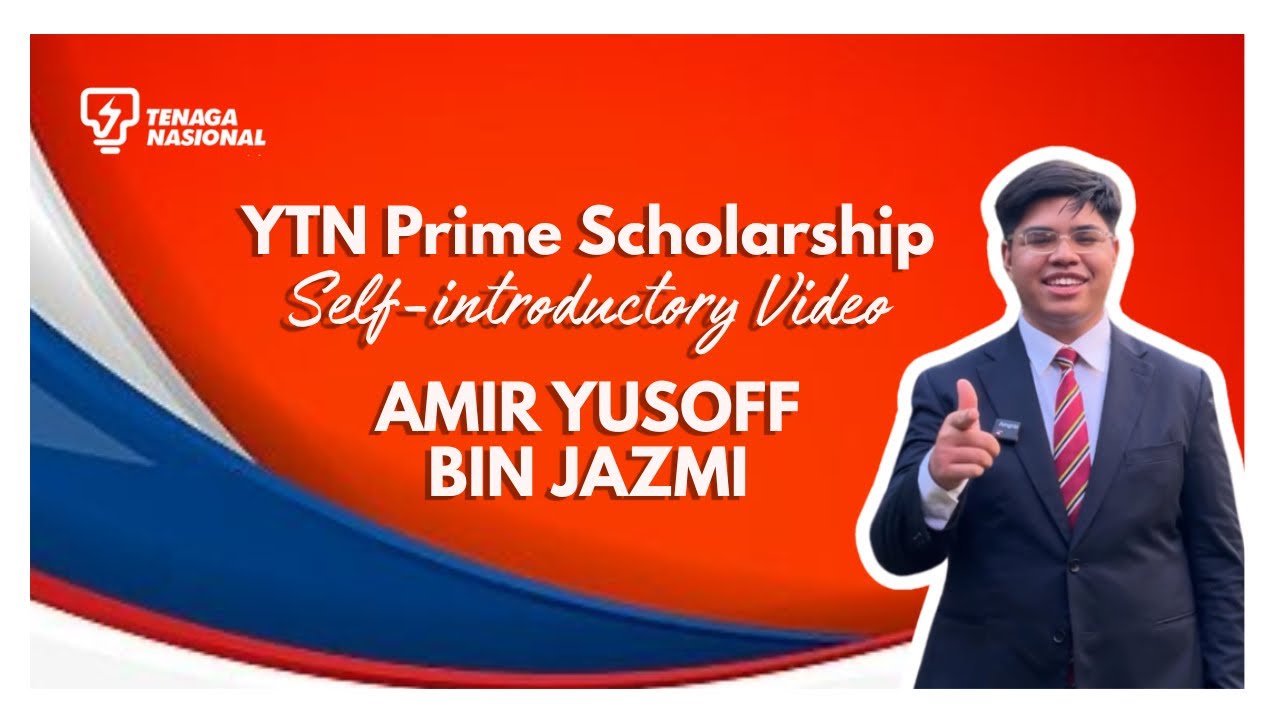YTN Prime Scholarship Self-introductory Video -AMIR YUSOFF BIN JAZMI - YouTube