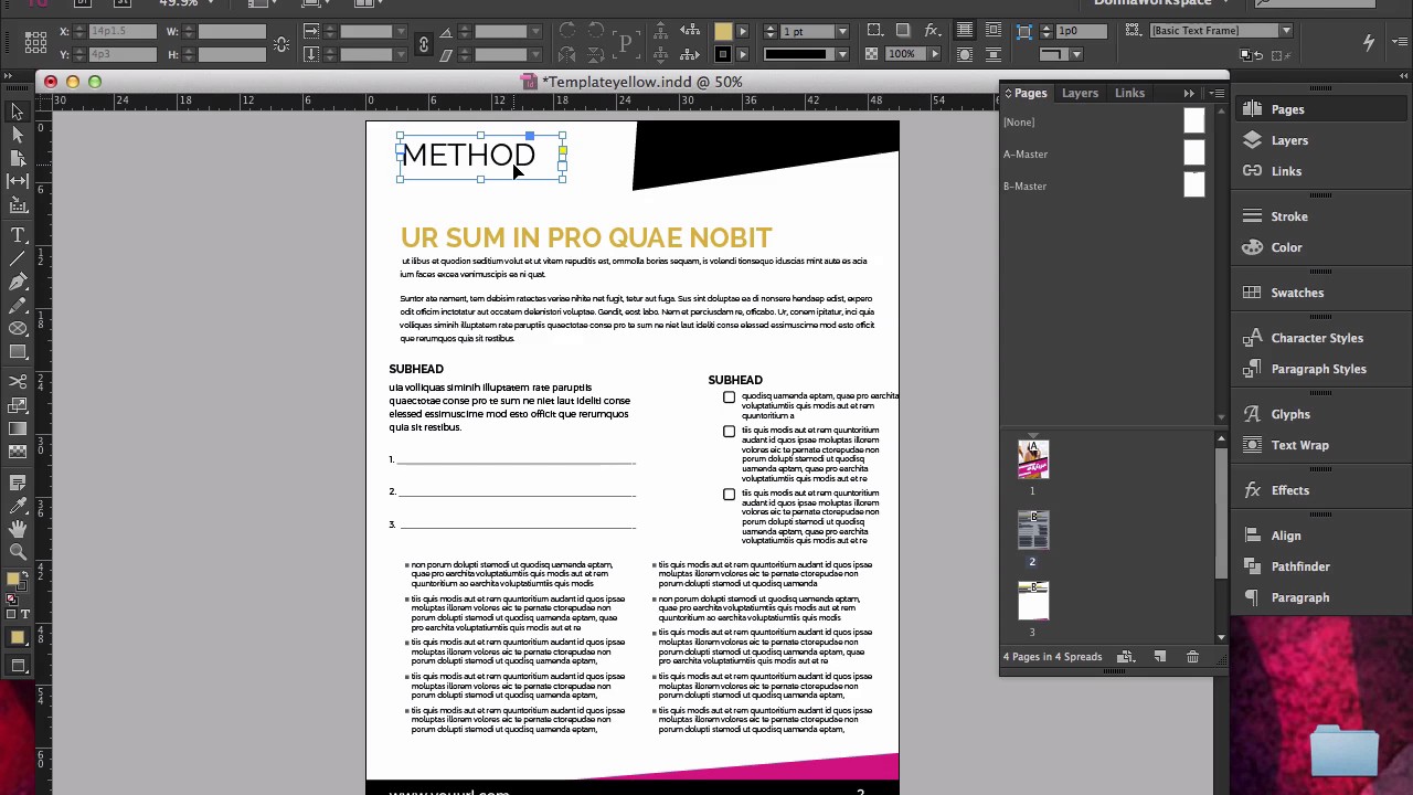 InDesign, fun with Snippets and Templates! - YouTube