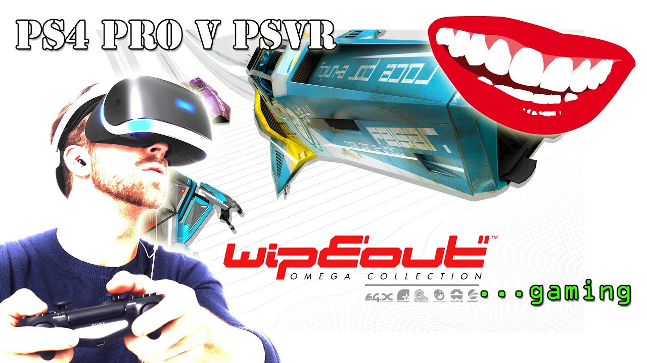 Wipeout Collection PS4 PRO vs VR PSVR Comparison - YouTube