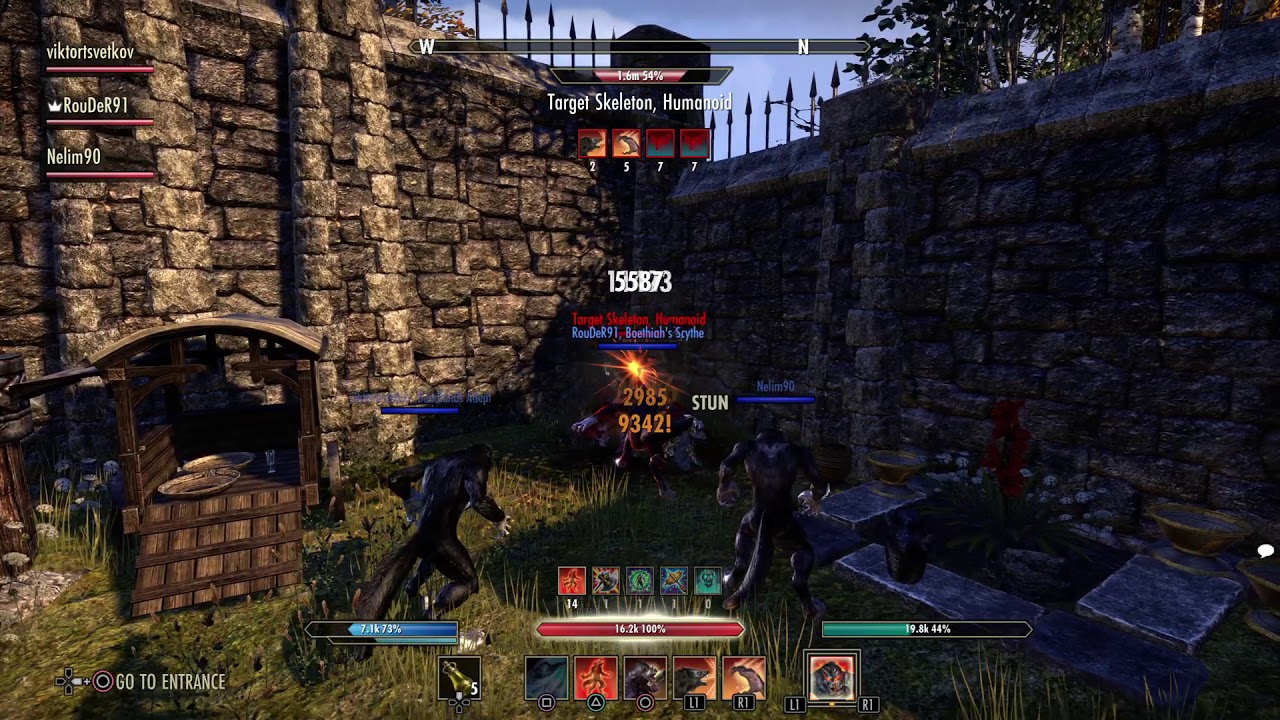 Werewolf PVE 30k dps (selfbuff) Target Skeleton - YouTube