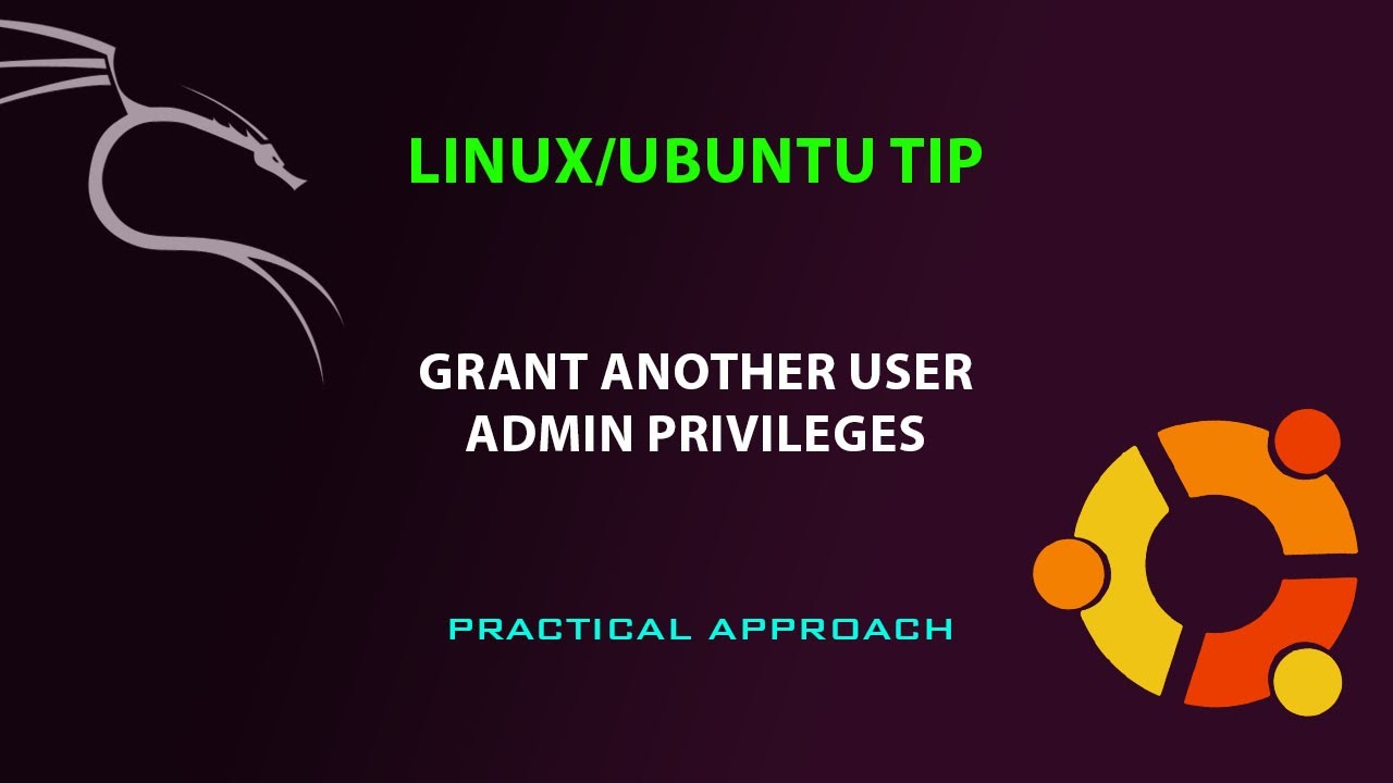 LINUX TIP: grant another user admin privileges - YouTube