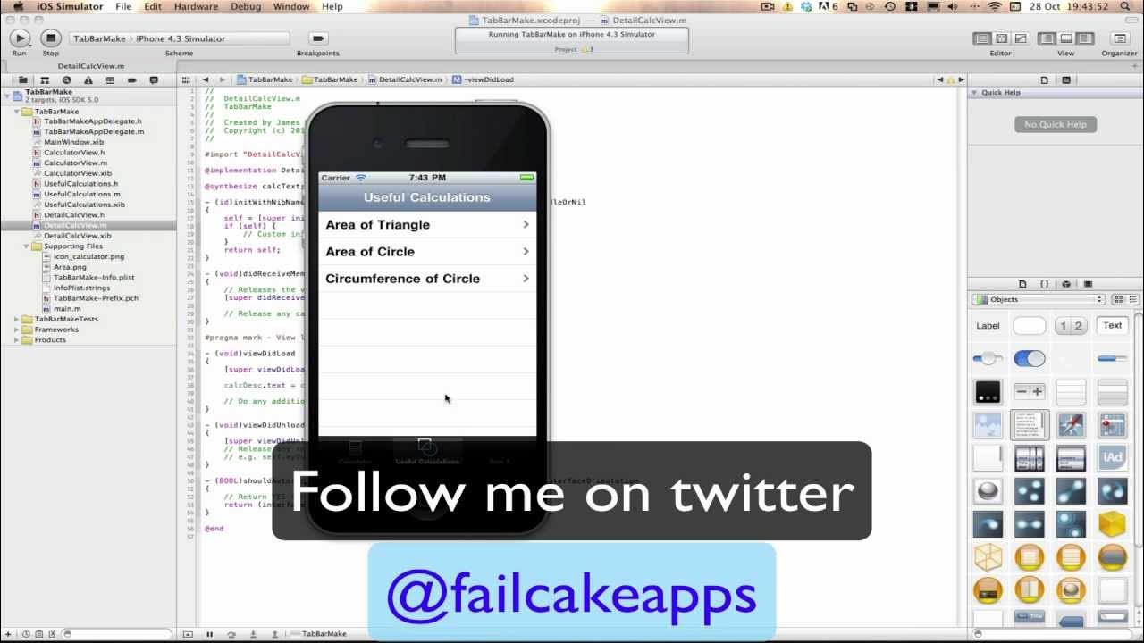 UITabBars- Combining with a UINavigationController - YouTube