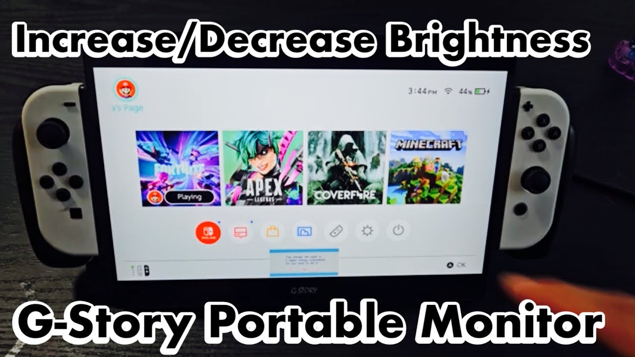 G-STORY Portable Monitor for Nintendo Switch: How to Adjust Brightness ...