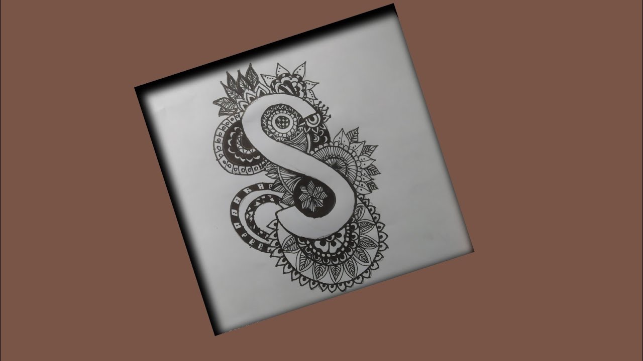 how to draw mandala art। mandala art kese banaye। s letter mandala art ...