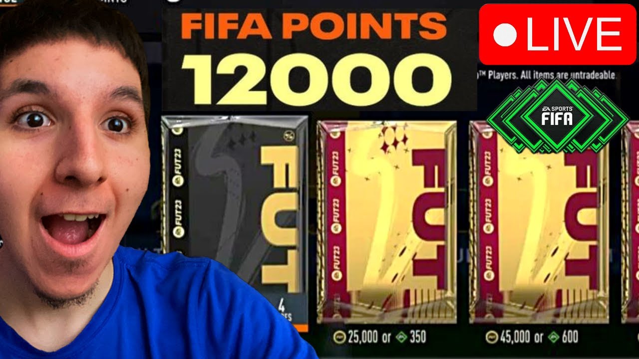 OPENING FIFA PACKS WORTH 12,000 FIFA POINTS ON STREAM!! - YouTube