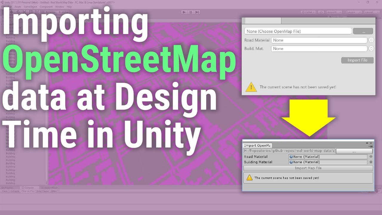 Making A Unity Editor Tool To Import Openstreetmap Data Youtube
