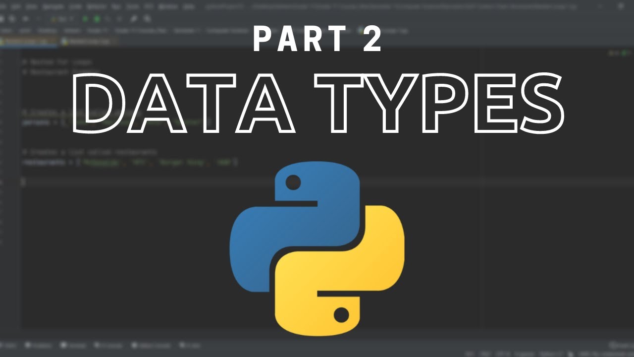Coding With Python Data Types Youtube 4398