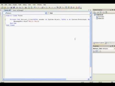 [VB.net] Hello World - Windows Forms - YouTube