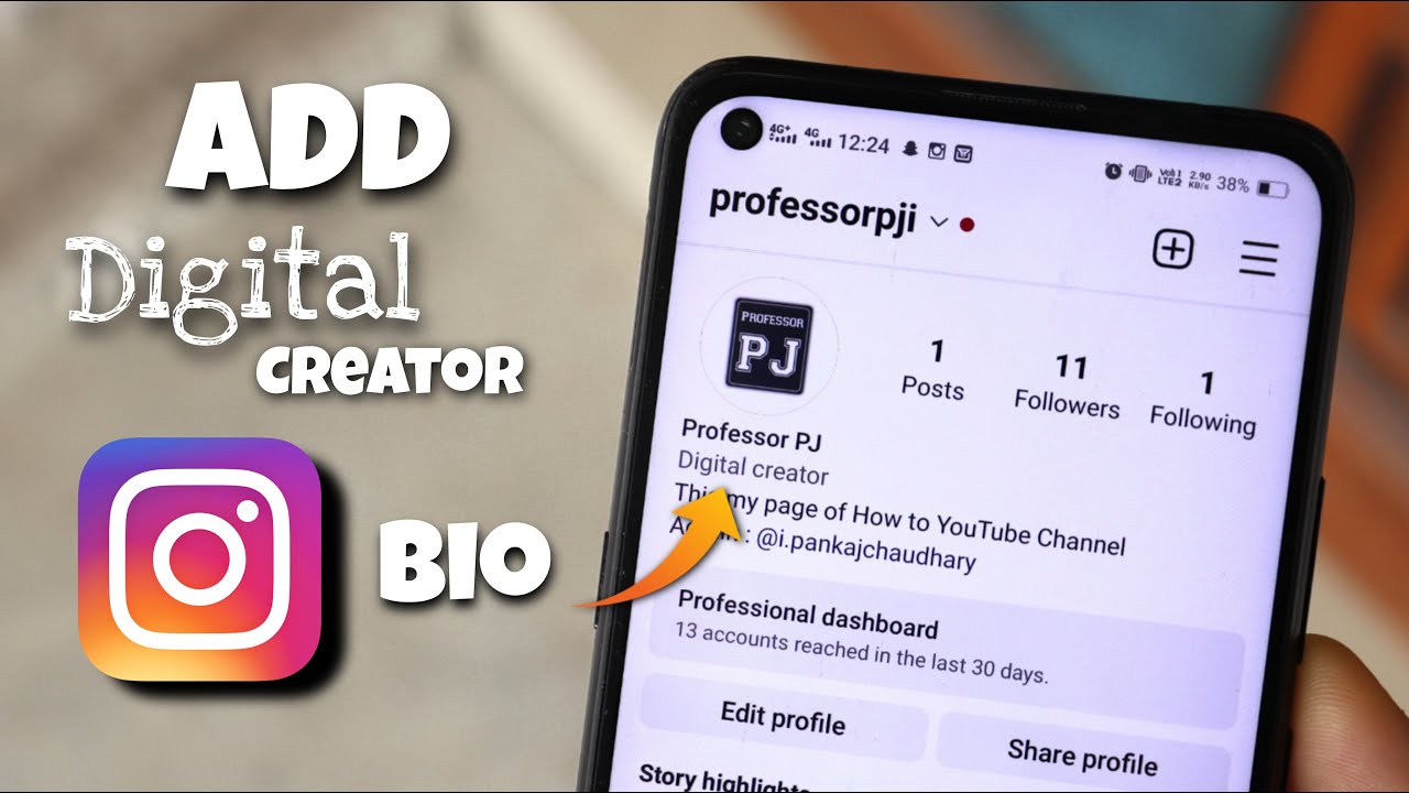 How to Add Digital Creator on Instagram Bio - YouTube