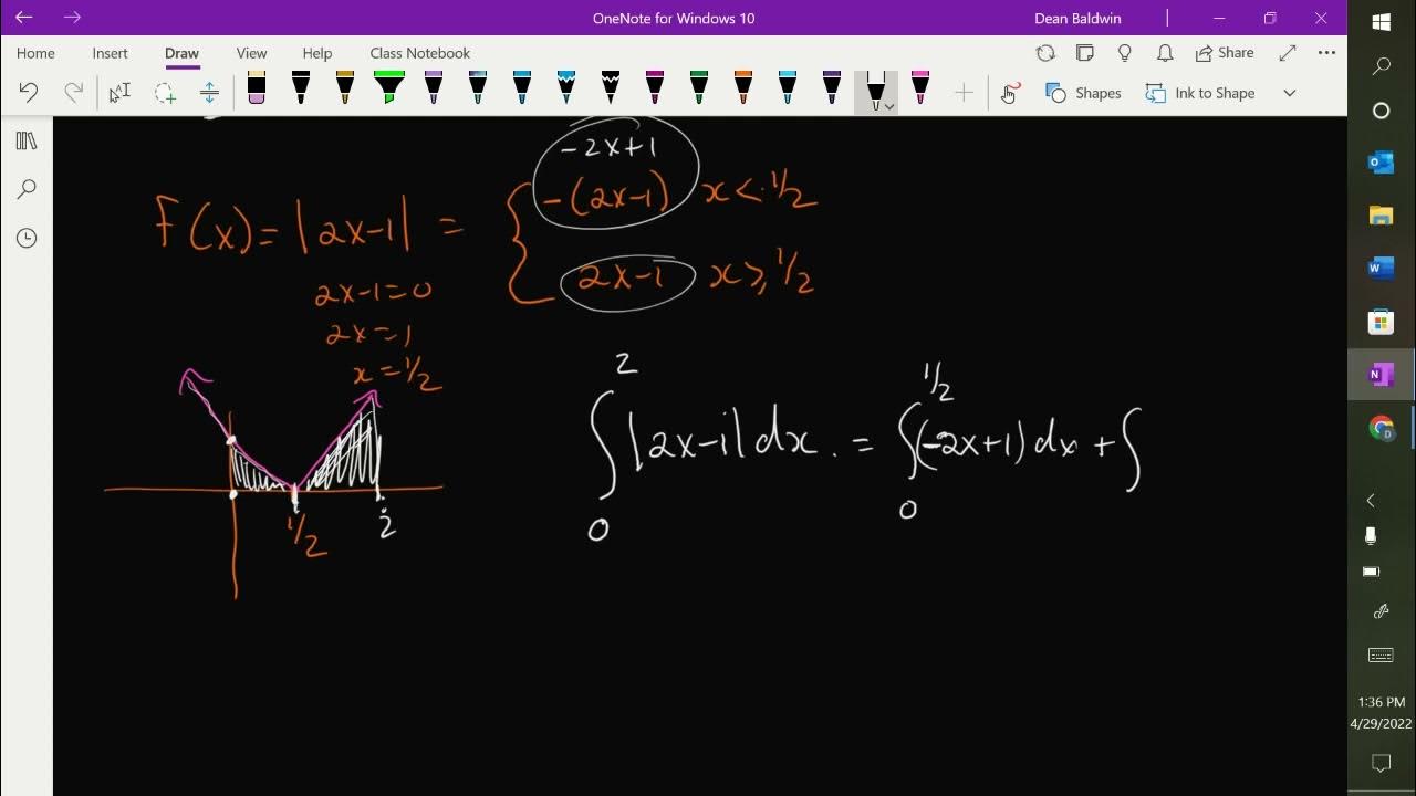 Integration of Absolute Value Function and Mean Value Theorem and ...