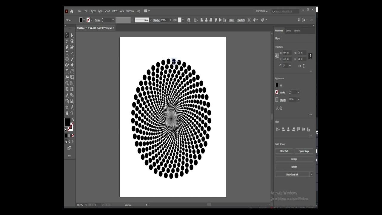 Learn how to create mesmerizing spiral mandala patterns in Adobe Illustrator using Transform ...