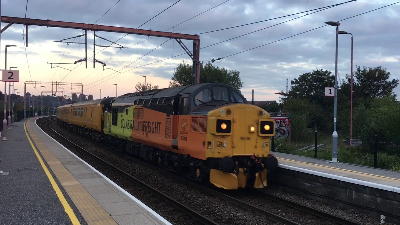 Colas 37116 / 37099 Hythe St Test Train Running In The Sun Set 15/8/18 ...