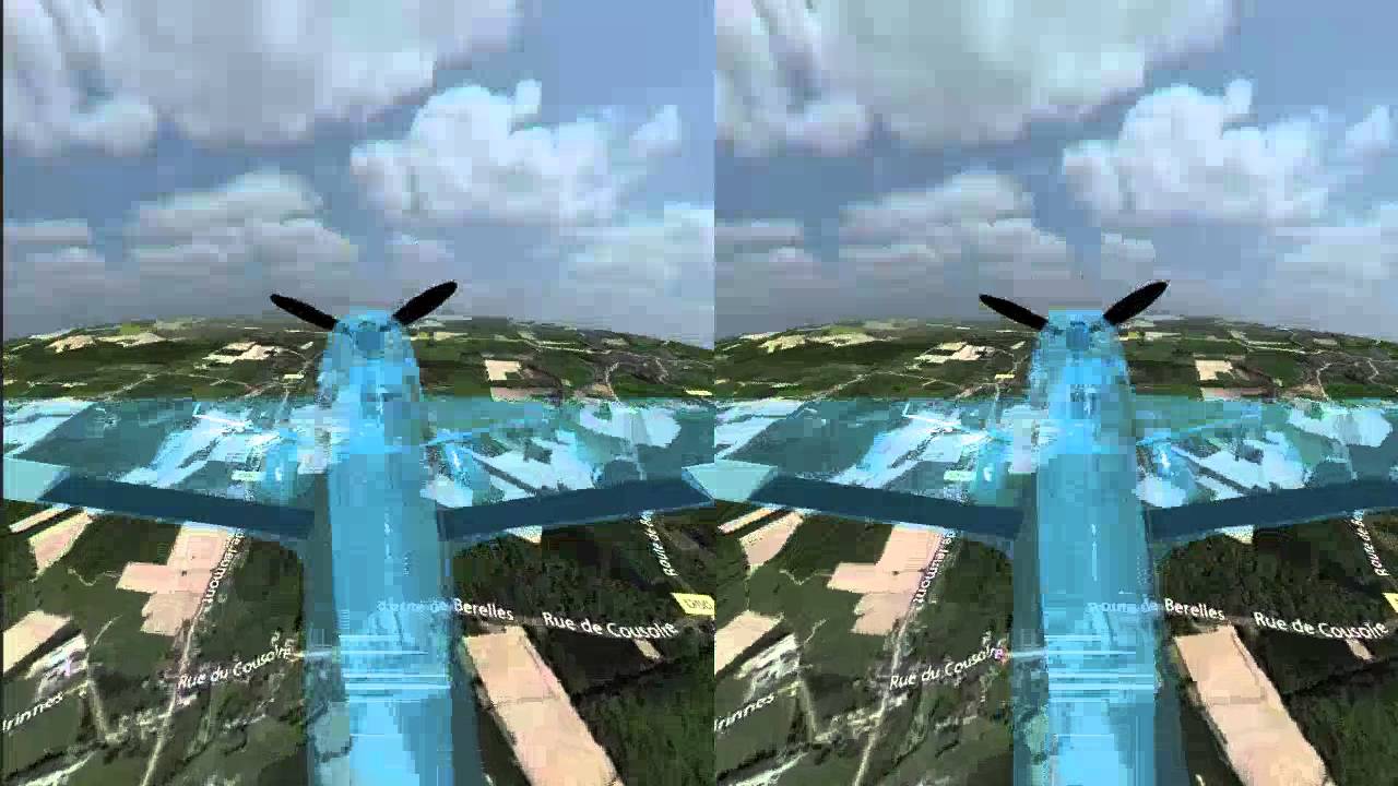 3D SBS VR mode for Mobile - Map Flying - YouTube