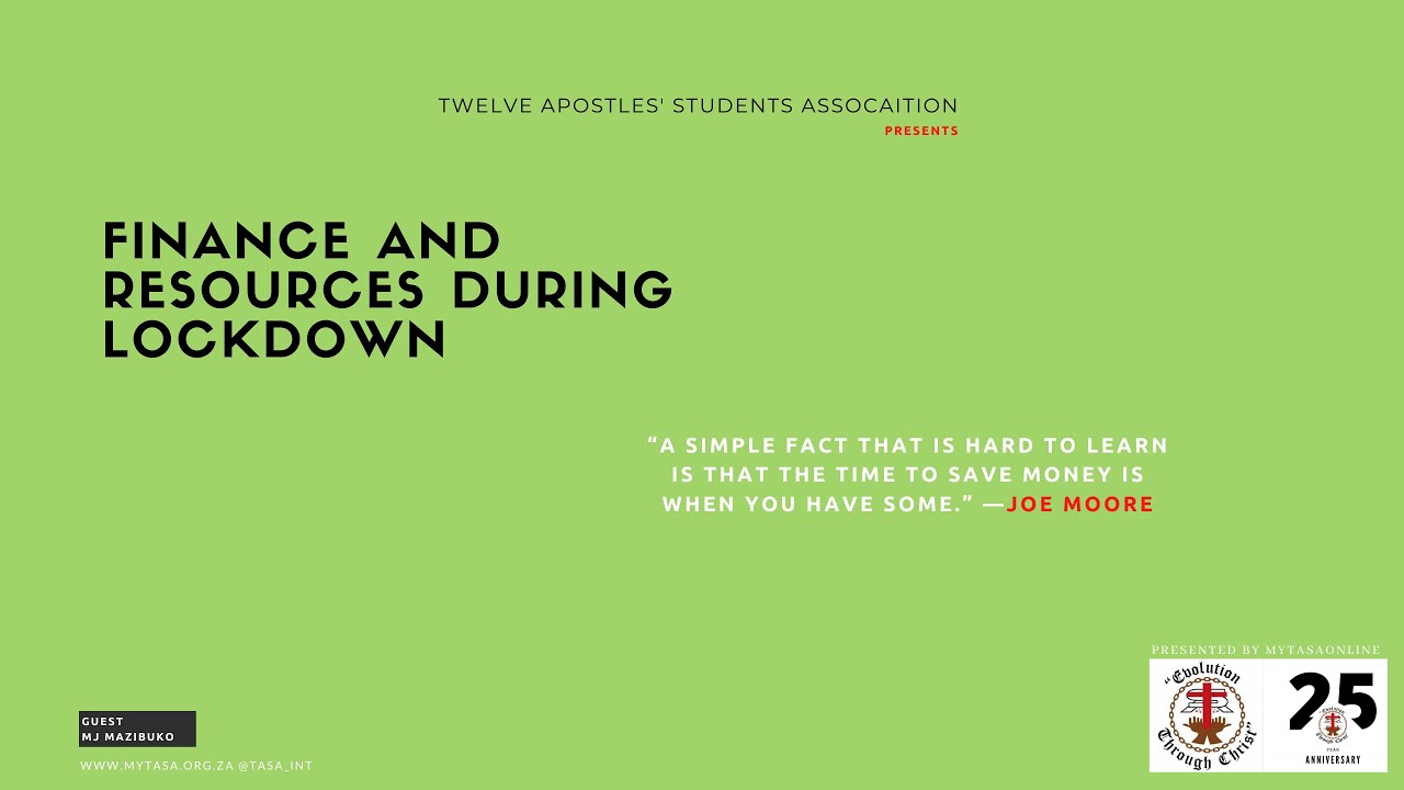 TASA: Youth Talk Episode 3 [ FINANCES AND RESOURCES DURING LOCKDOWN ...