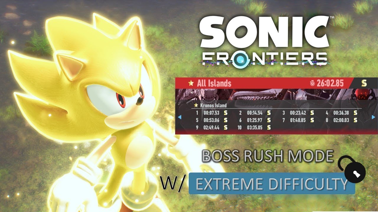 Sonic Frontiers DLC | Boss Rush Mode ALL Island (S Rank) & 'EXTREME ...