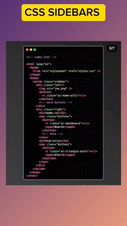 CSS SIDEBARS #alonsonavastack #developer #pro #happynewyear - YouTube