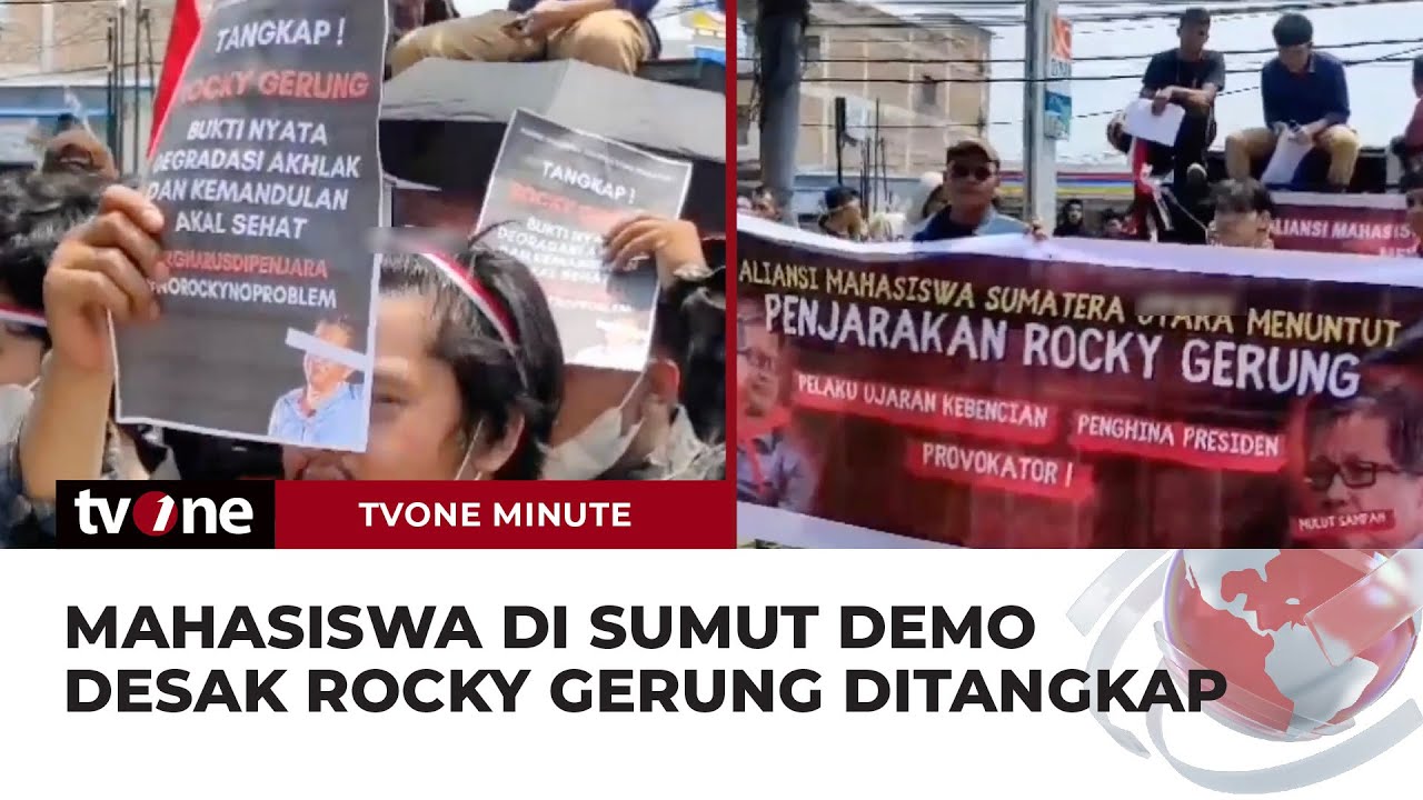 Aliansi Mahasiswa di Medan Demo di Polda Sumut Minta Rocky Gerung ...