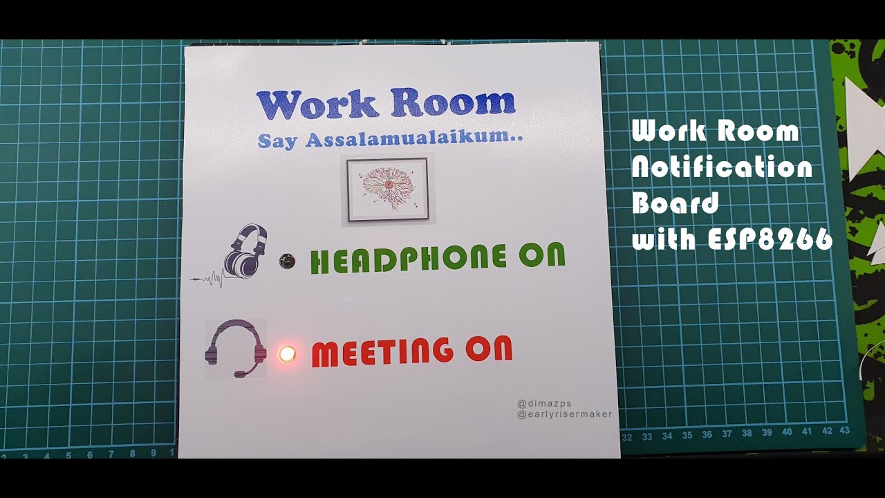 Work Room Notification Board with ESP8266 - YouTube