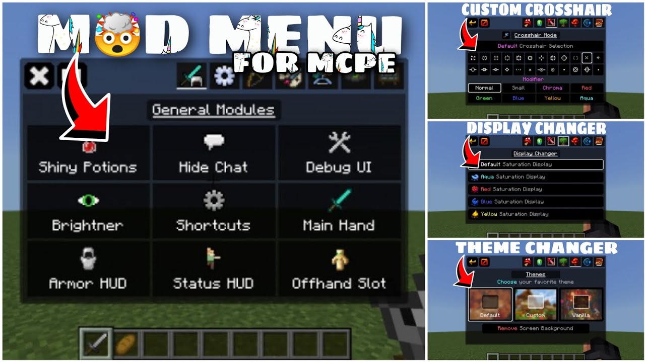 MOD MENU CLIENT FOR MINECRAFT PE 1.19.51 (easy interface) - YouTube