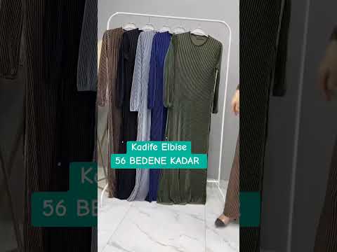 56 bedene kadar Piliseli Kadife Elbise kod 4159  #elbisemodelleri #tesettürdünyası #büyükbedenelbise