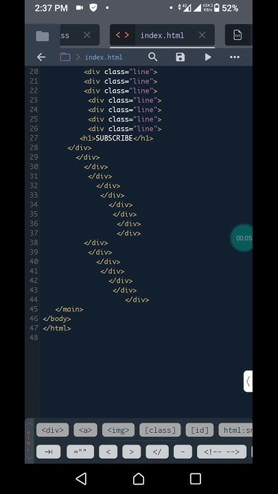 CUT SUBSCRIBE CODE USING HTMLAND CSS @CodeWithHarry - YouTube