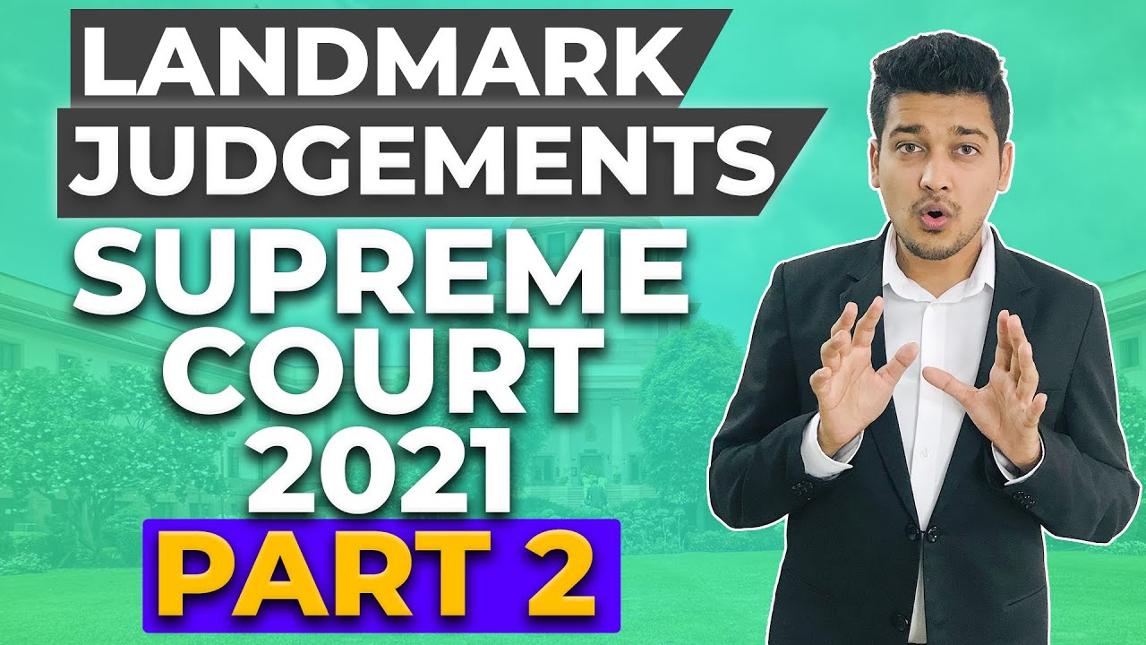 Landmark Judgements of Supreme Court 2020 - Part 2 - YouTube
