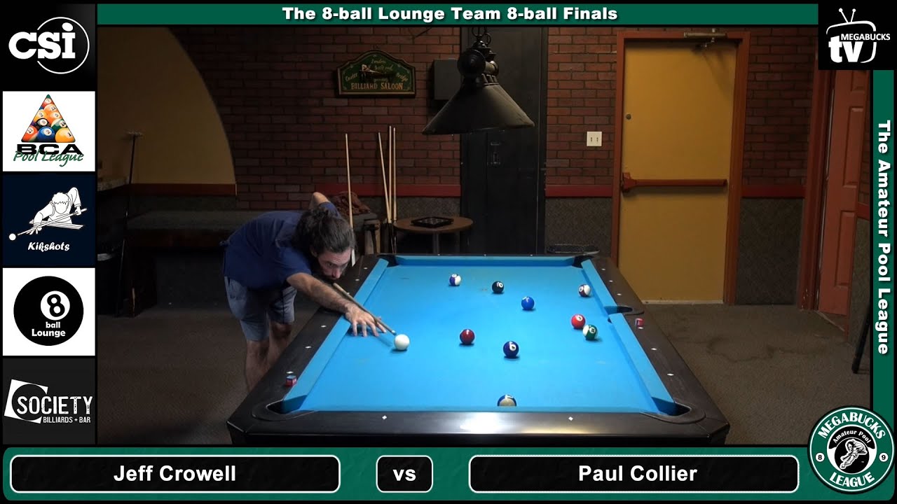 Jeff Crowell vs. Paul Collier - Team 8-ball Finals Spring 2022 - YouTube