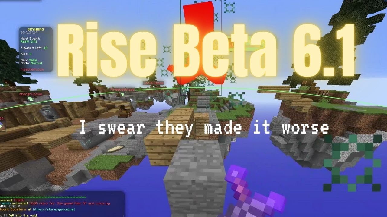 Rise 6.1 Beta On HYPIXEL (Not good) - YouTube