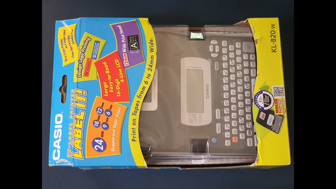 Casio KL-820 Label Printer Unboxing and Demo - YouTube
