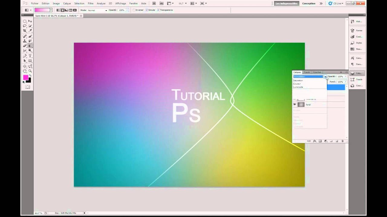 Tutorial Photoshop Cs (3 ,4 ,5) Les bases pour bien commencer ( Niveau Débutant / Moyen ) - YouTube