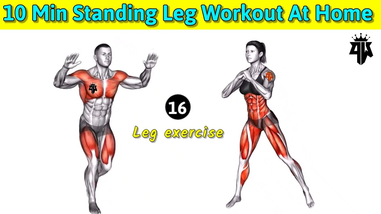10 Minutes Standing Exercises to Tone Your Legs and Butt - YouTube