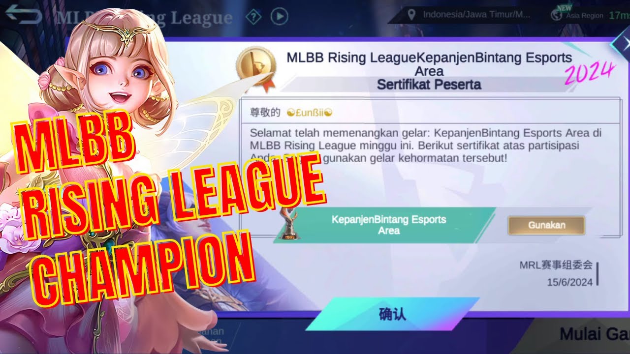 MLBB RISING LEAGUE SAMPAI CHAMPION #mlbb #rising - YouTube