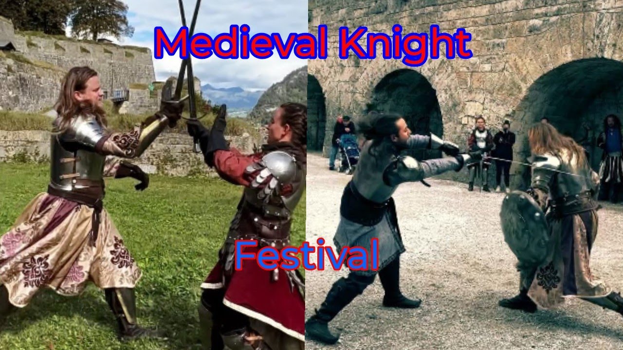 Spectacular Knight Fight Scenes in Medieval Knight Festival in Austria ...