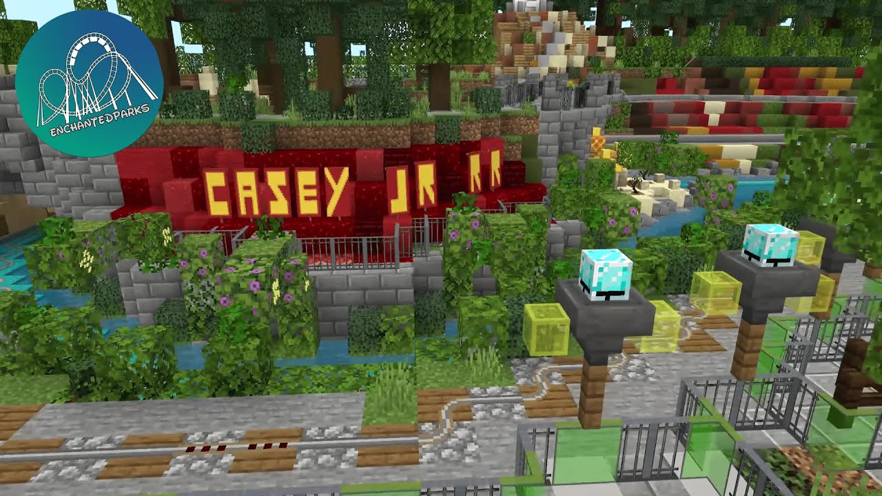INCREDIBLE Minecraft Casey Jr Circus Train | EnchantedParks Ride 2022 ...